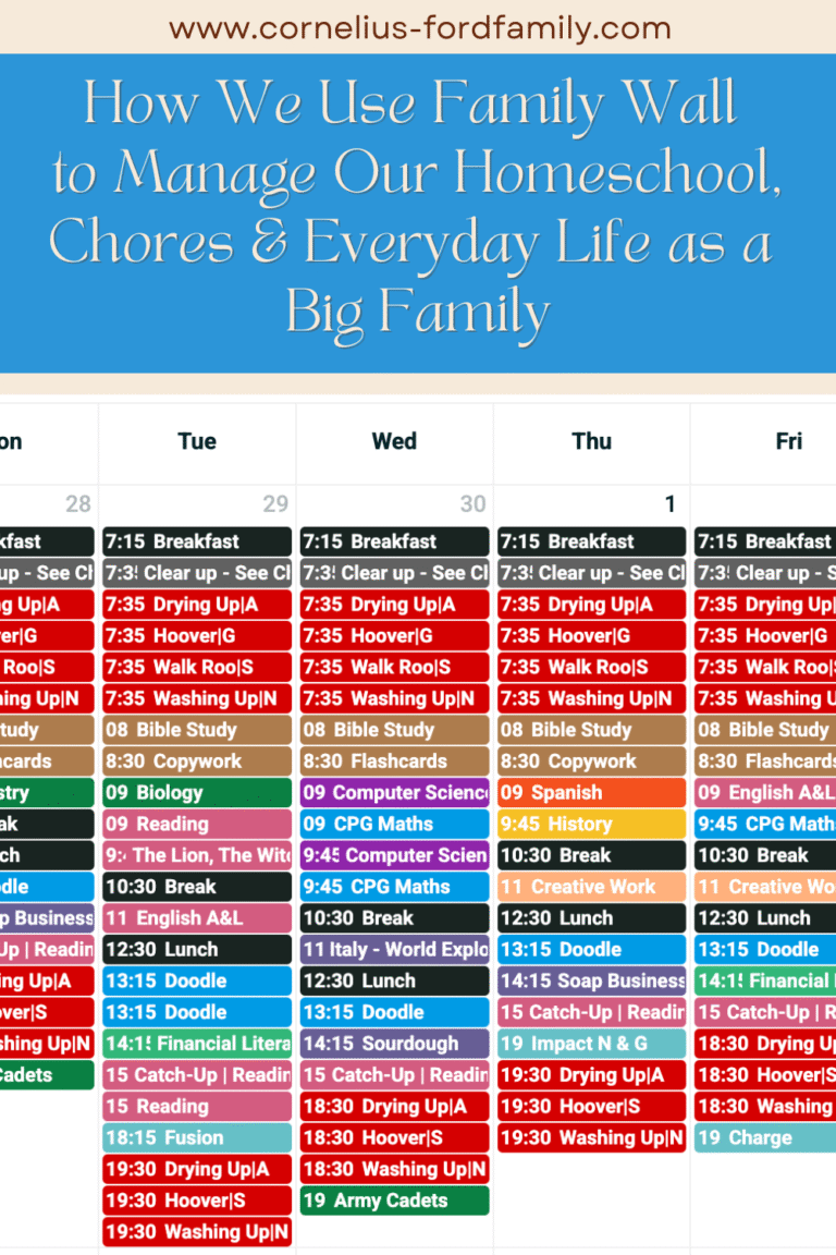 How We Use Family Wall to Manage Our Homeschool, Chores and Everyday ...